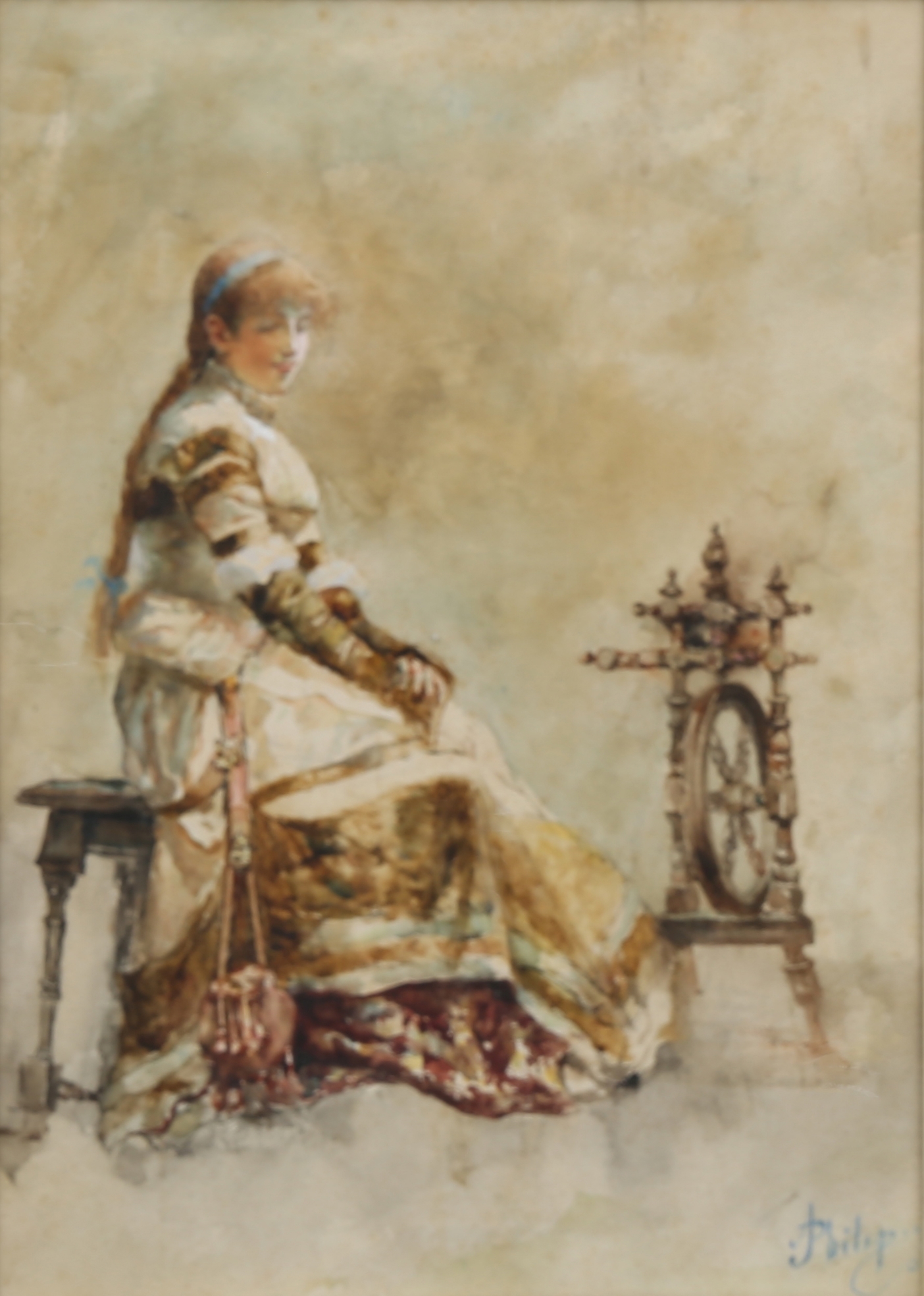 PAINTING, watercolour, probably James Ge… | Auktion.se